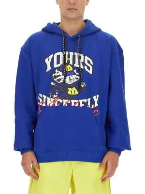 MSGM Sweatshirt With Logo - Blue