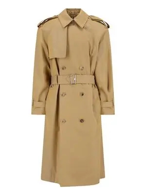 Burberry Double-breasted Trench Coat - Brown