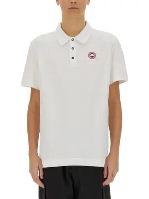 Canada Goose Polo With Logo - White