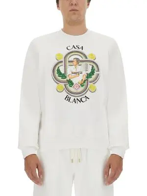 Casablanca Sweatshirt With Logo - White