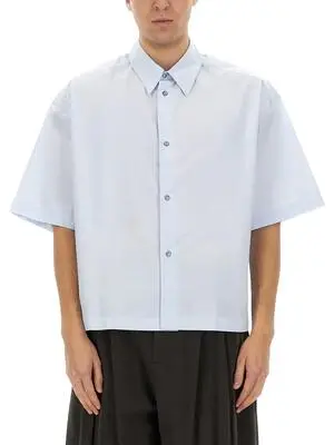 Studio Nicholson Short-sleeved Boxy Shirt - Azure