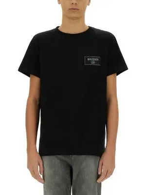 Balmain T-shirt With Logo - Black