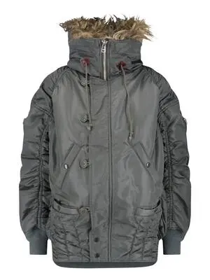 MAISON MARGIELA Faux Fur Jacket - Green