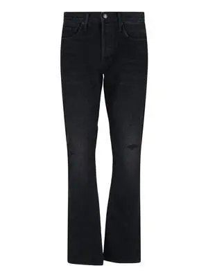 TOM FORD Logo Straight Leg Jeans - Black