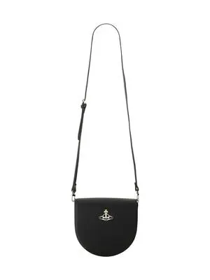 VIVIENNE WESTWOOD Saddle Shoulder Bag - Black