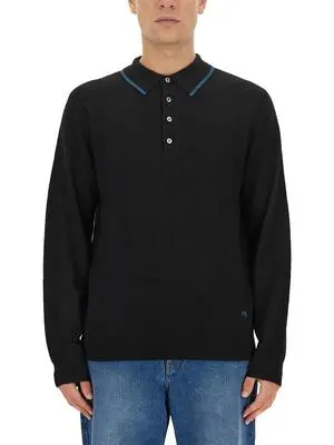 Paul Smith Polo With Logo - Black