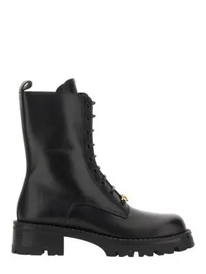 Versace Alia Lace-up Boots - Black