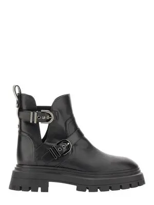 STUART WEITZMAN Maverick Bedford Motorcycle Boot - Black