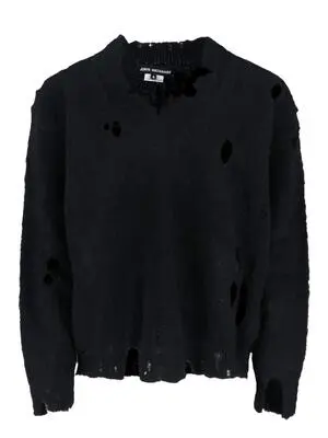Comme Des Garçons Wool-blend Sweater - Black