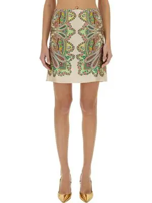 Etro Silk Mini Skirt - Multicolour