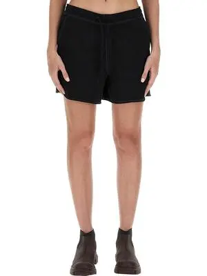 GANNI Regular Fit Sweat Shorts - Black