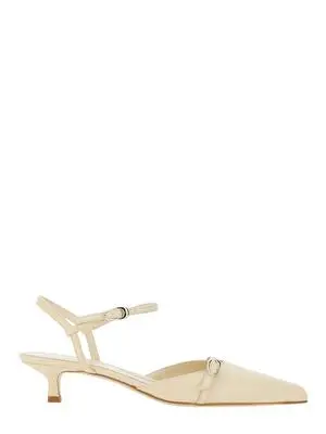 AeydĒ Melia Nappa Leather Pumps - White