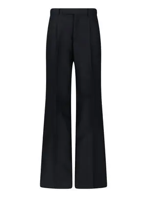 Gucci Wool And Silk Pants - Black