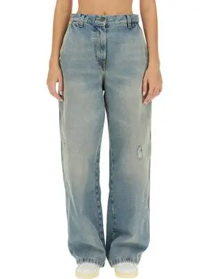Palm Angels Paris Wide Leg Jeans - Baby Blue