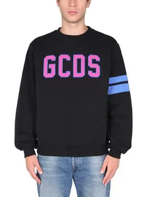 Gcds Logo Embroidered Sweatshirt - Black