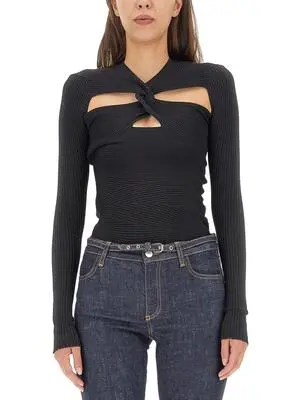 Philosophy Di Lorenzo Serafini Mesh Cut-out Top - Black