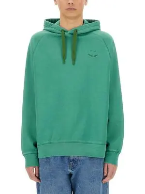 Paul Smith Hooded Organic Cotton Sweatshirt - Green