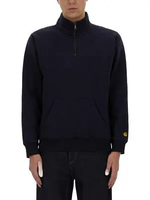 Carhartt Work In Progress Half Zip Sweatshirt - Blue