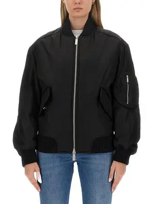 Off-White Nylon Bomber Jacket - Black