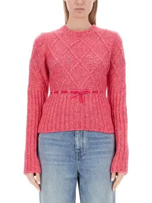 CORMIO Wool Jersey Top - Fuchsia