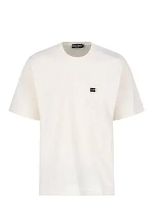 Dolce & Gabbana Plaque T-shirt - Cream