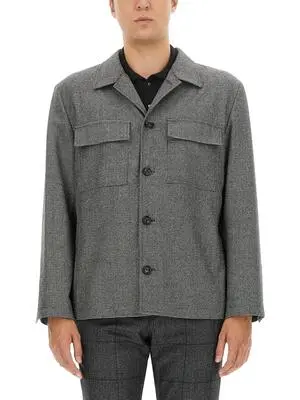 LARDINI Wool Shirt - Grey