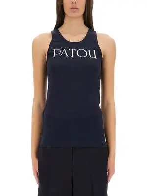 Patou Tank Top With Logo - Black