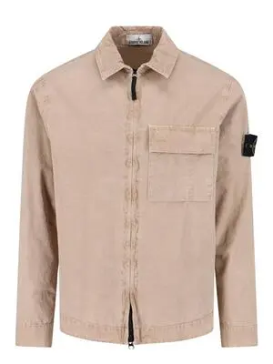 JIL SANDER Zip Shirt - Beige