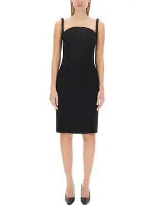 Versace Rolled Midi Dress - Black