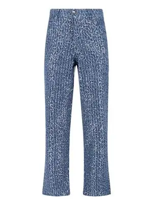 CHARLES JEFFREY LOVERBOY Sequin Embellished Jeans - Blue
