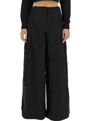 Palm Angels Relaxed Fit Cargo Pants - Black