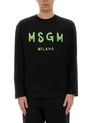 MSGM Cotton Sweatshirt - Black