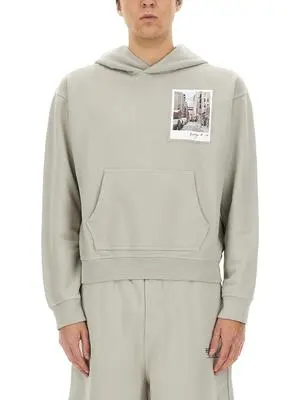 Helmut Lang Postcard Hoodie - Grey