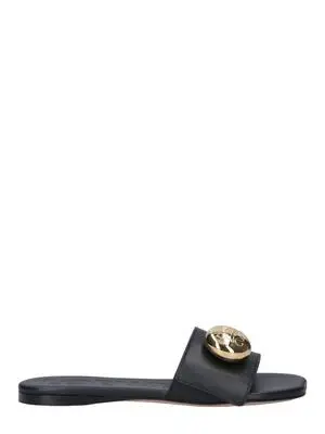 Loewe Pebble Leather Sandals - Black