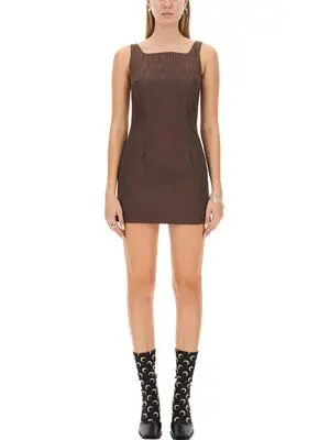 MARINE SERRE Mini Dress - Brown