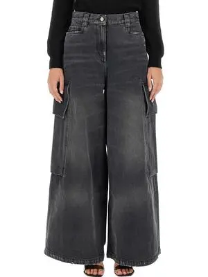 Palm Angels Wide Parachute Jeans - Grey