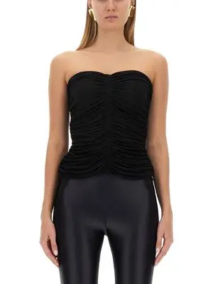 Saint Laurent Crepe Jersey Bustier - Black
