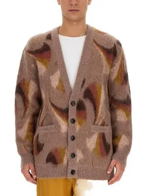 Etro V-neck Mohair-blend Cardigan - Multicolour