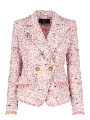 Balmain Textured Tweed Jacket - Multi