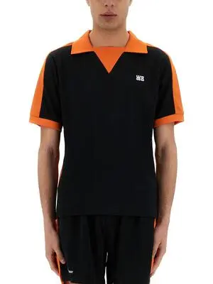 WALES BONNER Jersey Polo - Black