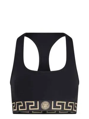 Versace Bralette "greca" Print - Black