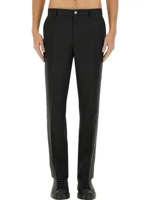 Dolce & Gabbana Stretch Linen Tailored Pants - Black