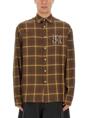 Palm Angels Monogram Shirt - Brown