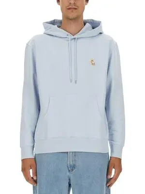 Maison Kitsuné Sweatshirt With Logo Patch - Azure