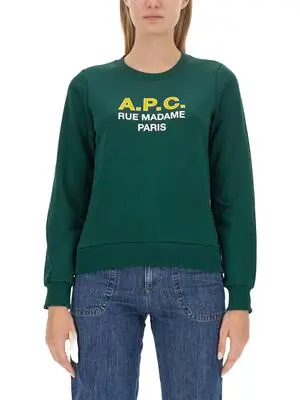 A.p.c. Logo Sweatshirt - Green