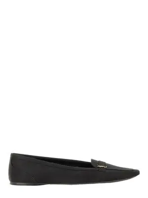 Saint Laurent Crepe Satin Ballerinas - Black