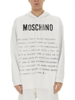 Moschino Archive Message Hoodie - White