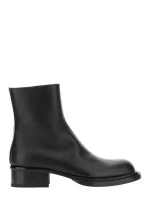 Alexander McQueen Cuban Stack Ankle Boots - Black