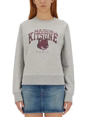 Maison Kitsuné Fox Campus Sweatshirt - Grey
