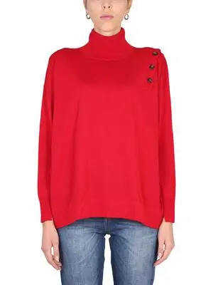 STEFANO MORTARI Turtleneck Top - Red